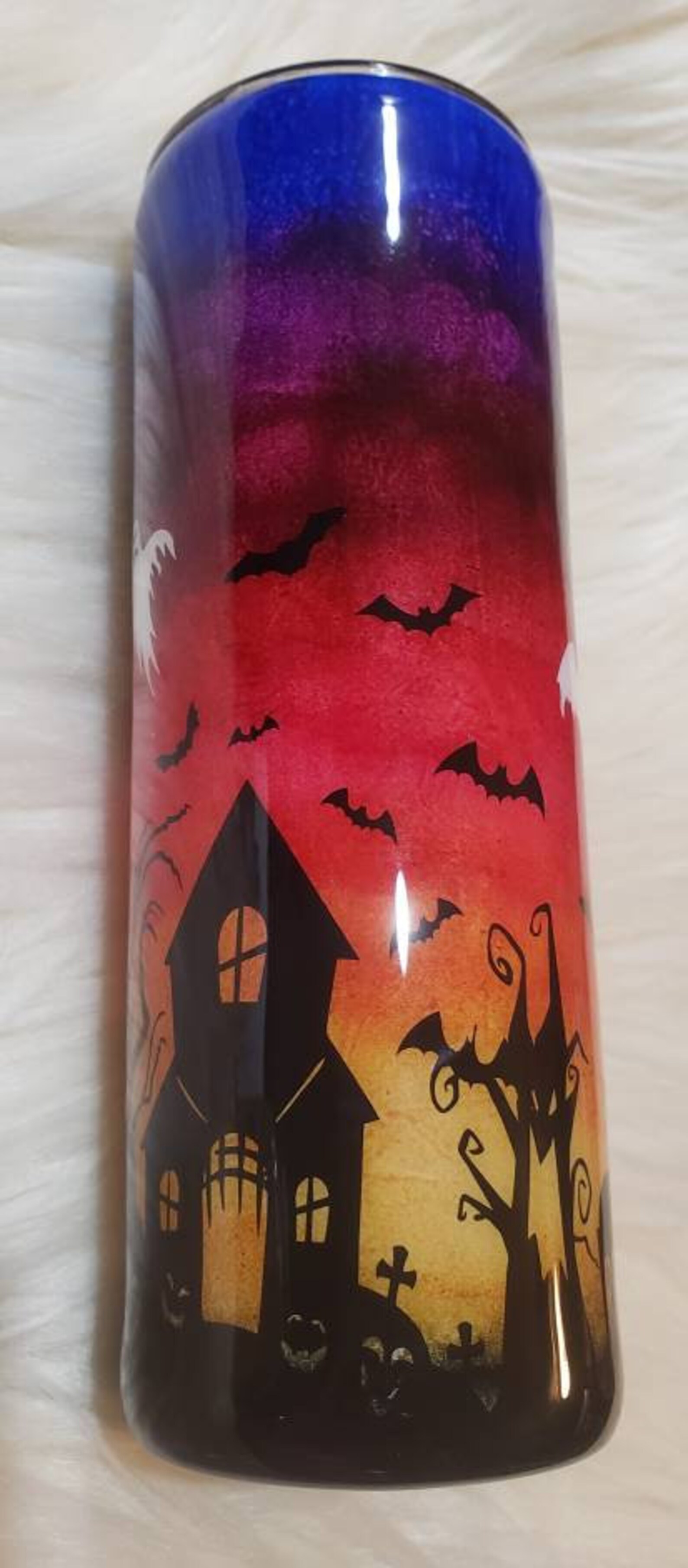 Sunset Haunted House Tumbler - Etsy