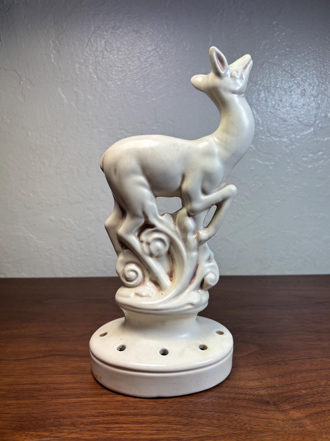 Vintage Red Wing Deer Flower Frog, Art Deco Ceramic Gazelle - Etsy