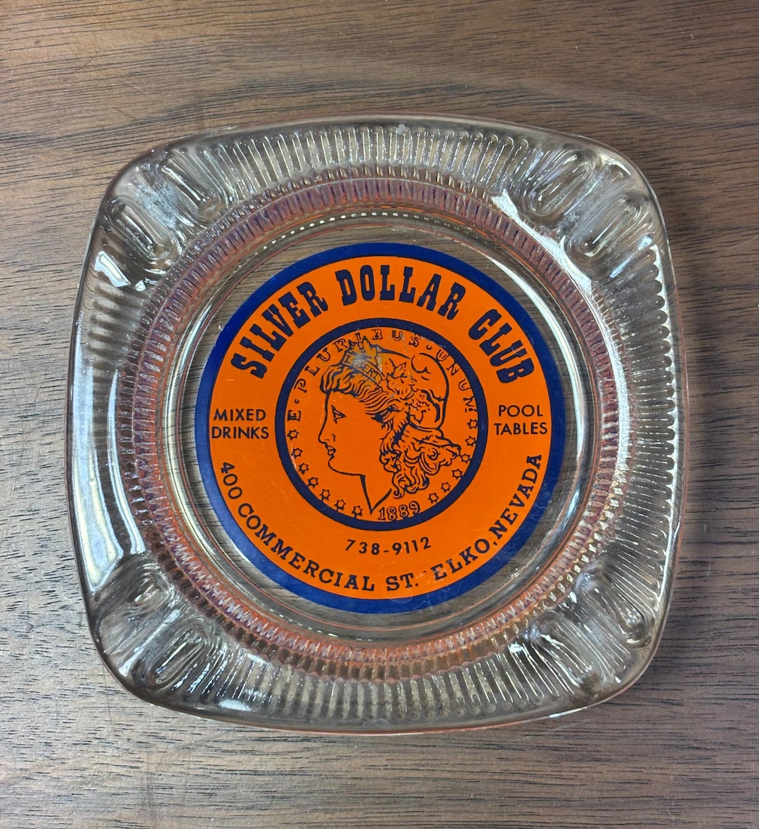 Vintage Silver Dollar Club Ashtray, Elko Nevada Casino Memorabilia - Etsy