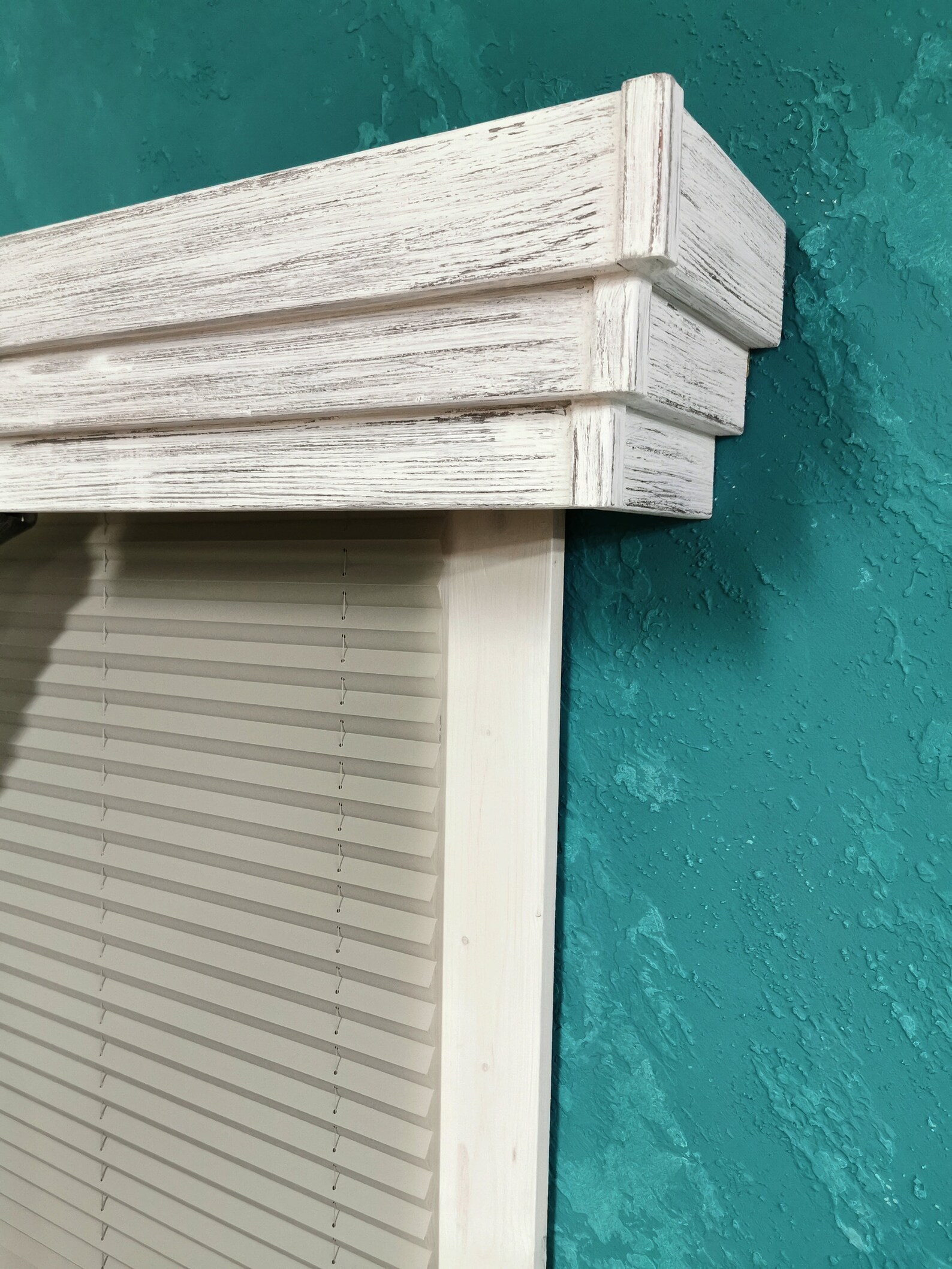 Rustic White Wood Window Cornice: Farmhouse Valance - Etsy