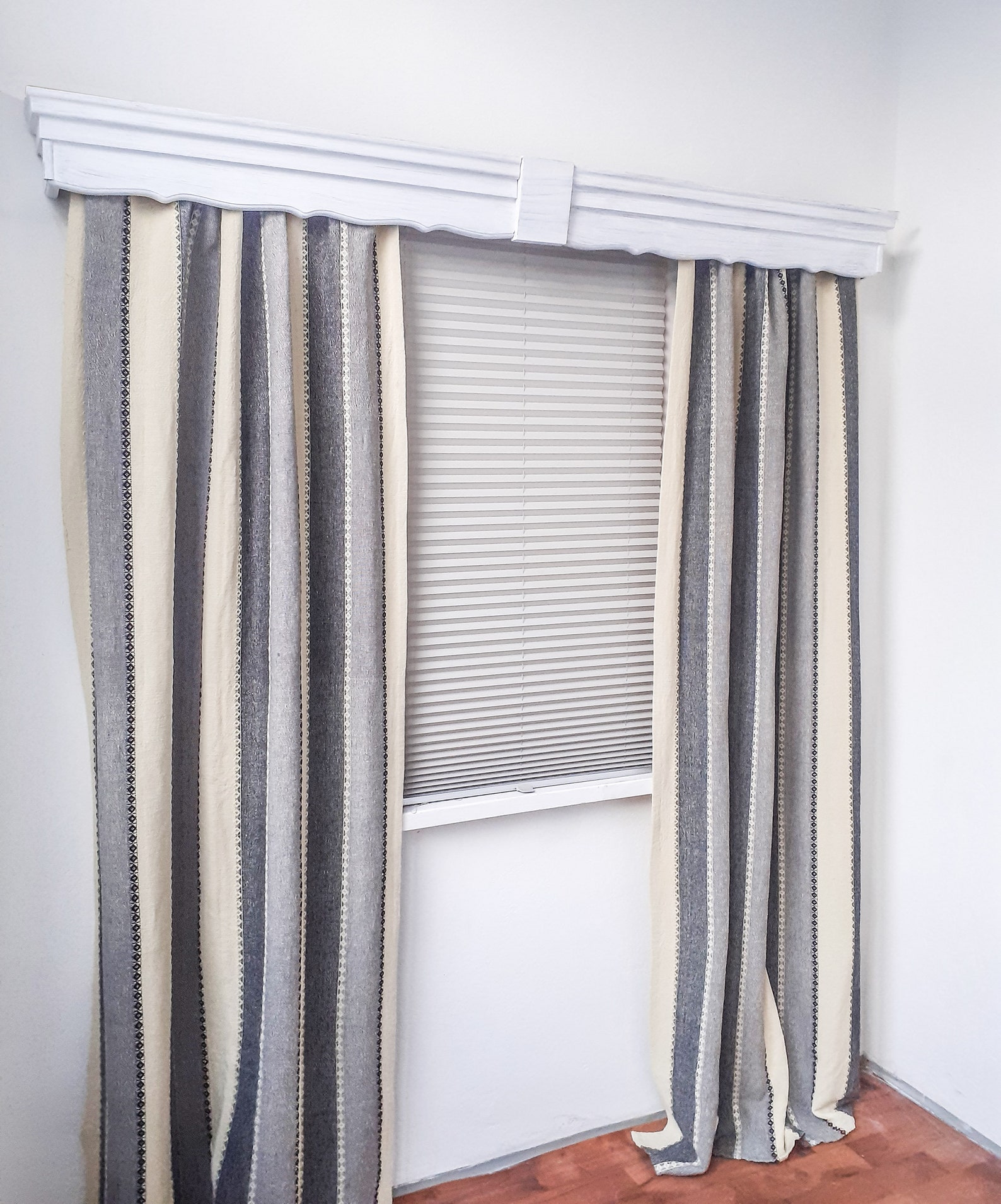 White Wood Window Cornice: Custom Window Treatments - Etsy