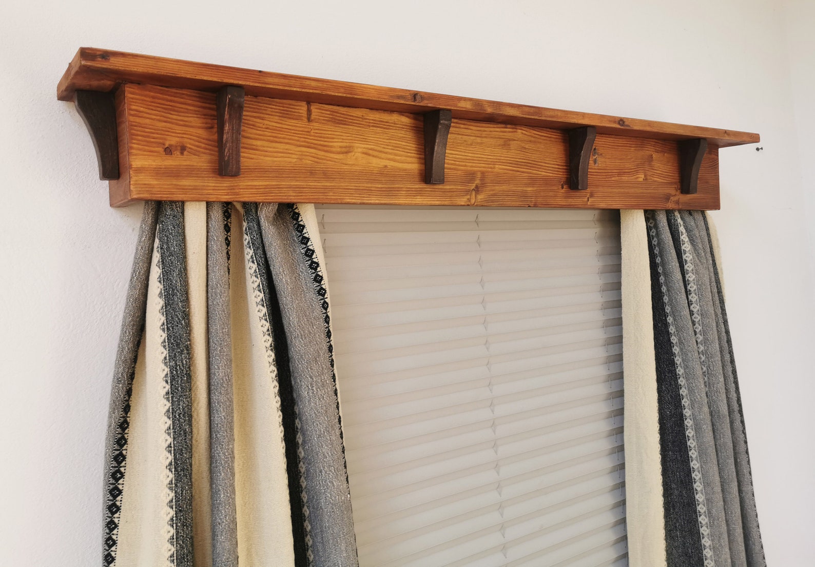 Wooden Window Cornice With Brackets/cornice Window Treatments/cornice Board Valance/cornice ...