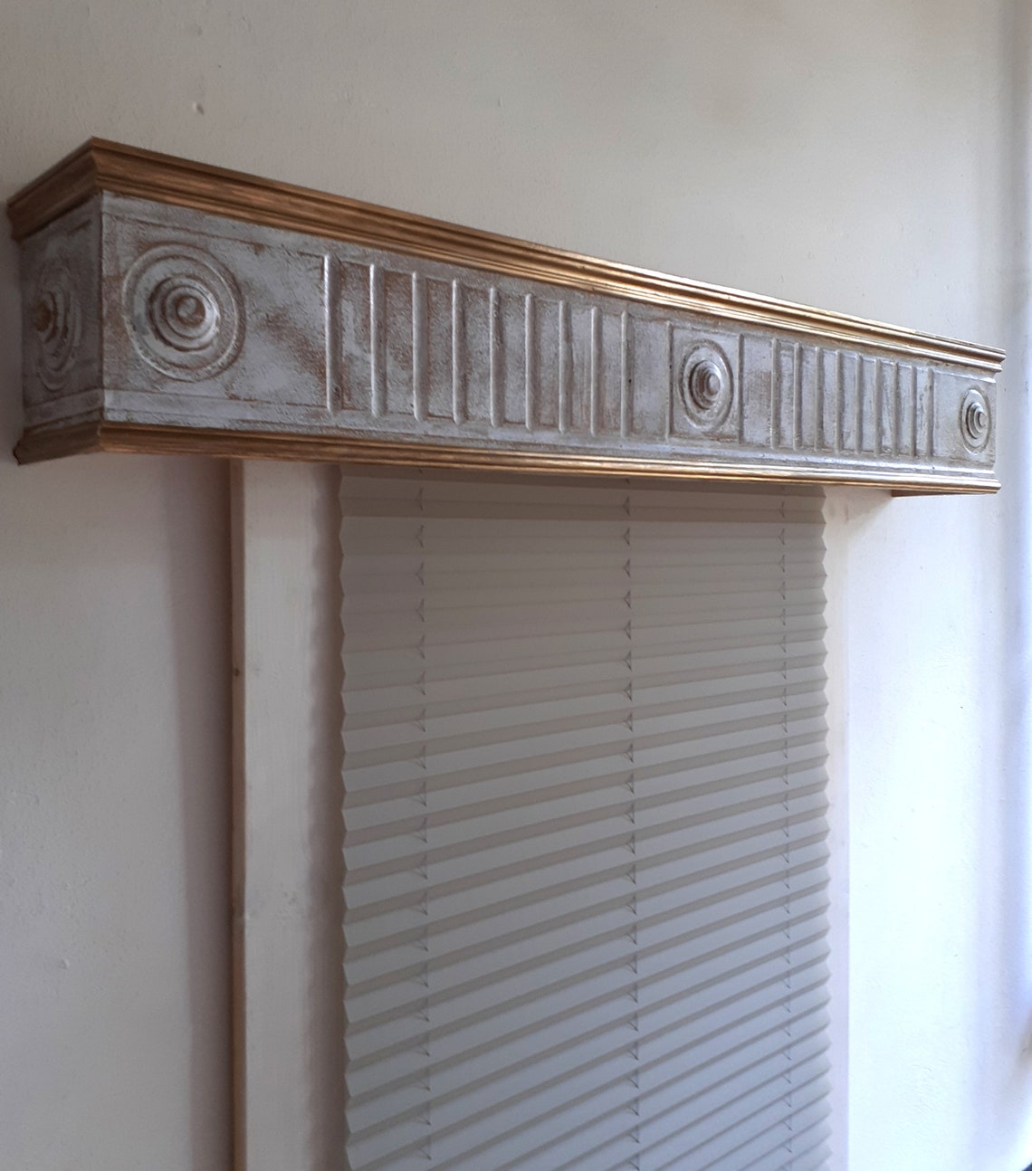 Bronze Pillar Window Cornice With Golden Lines - Etsy