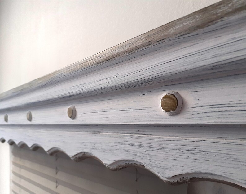 Narrow Wave Window Cornice With Knobs/window Cornice Box/cornice Window ...