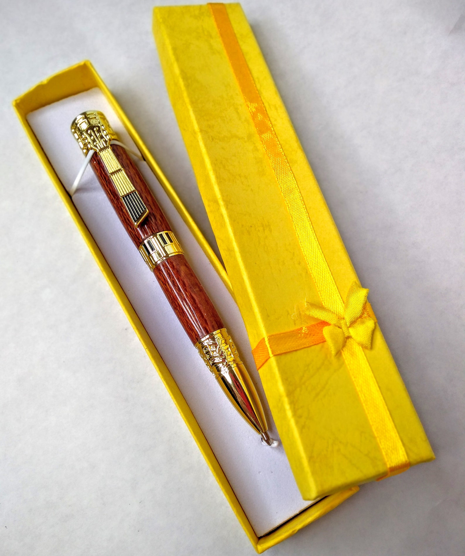 Handcrafted Ballpoint Music Pen Mahogany Wood Turned Handle - Etsy