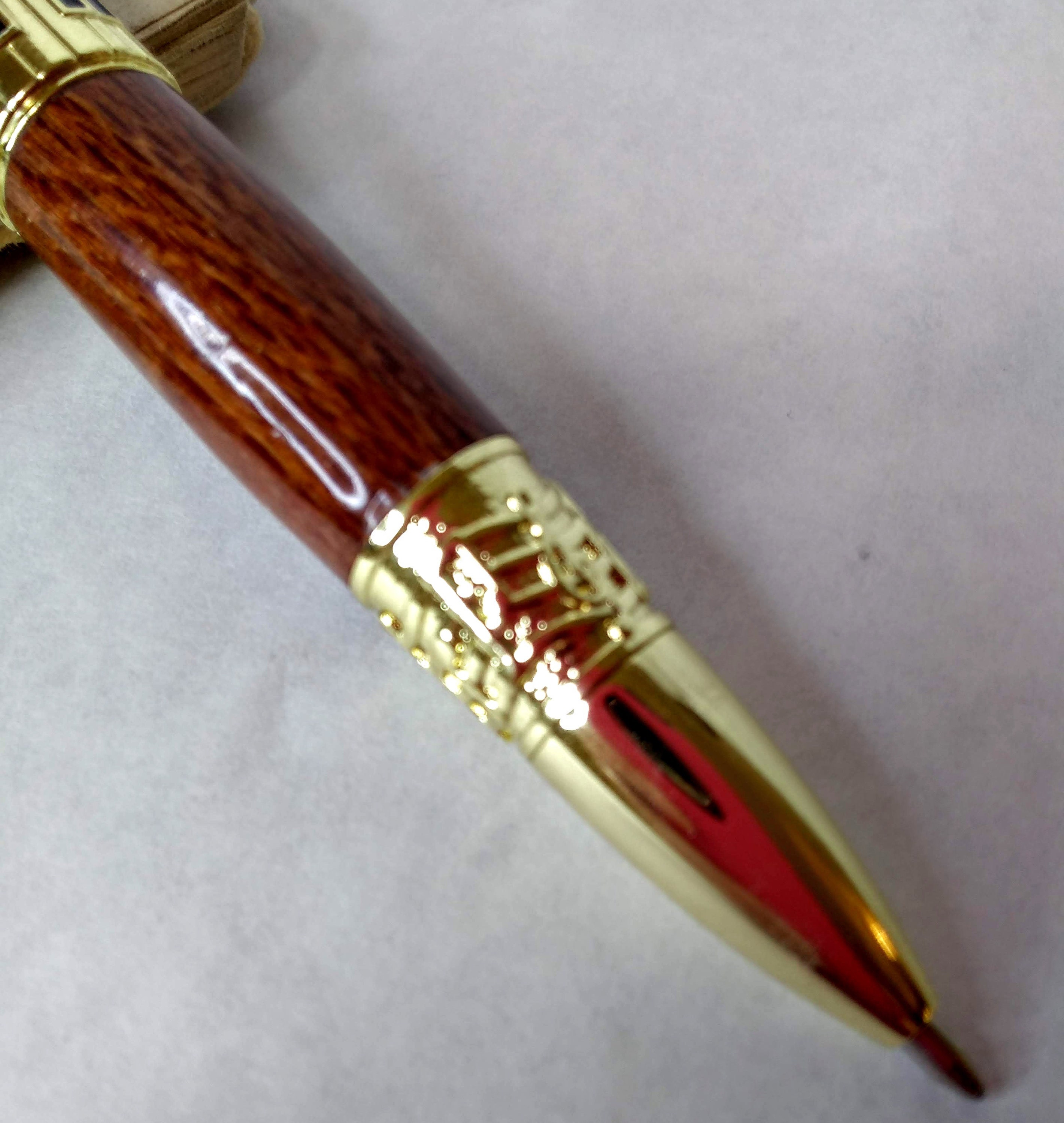 Handcrafted Ballpoint Music Pen Mahogany Wood Turned Handle | Etsy