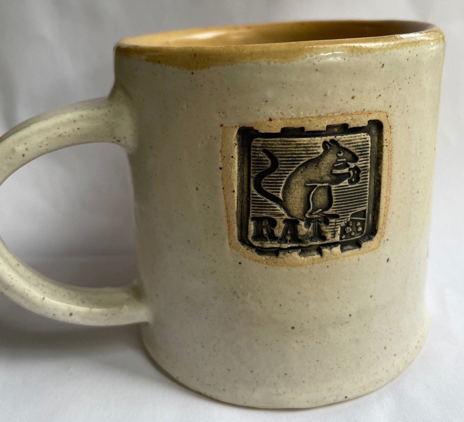 One Rat Rat Block Rat Mug handmade Rat Art | Etsy