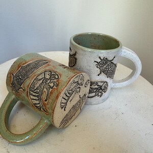 Cicada Mug Set of 2- Handmade Cicada Art, Pottery Mug - Etsy