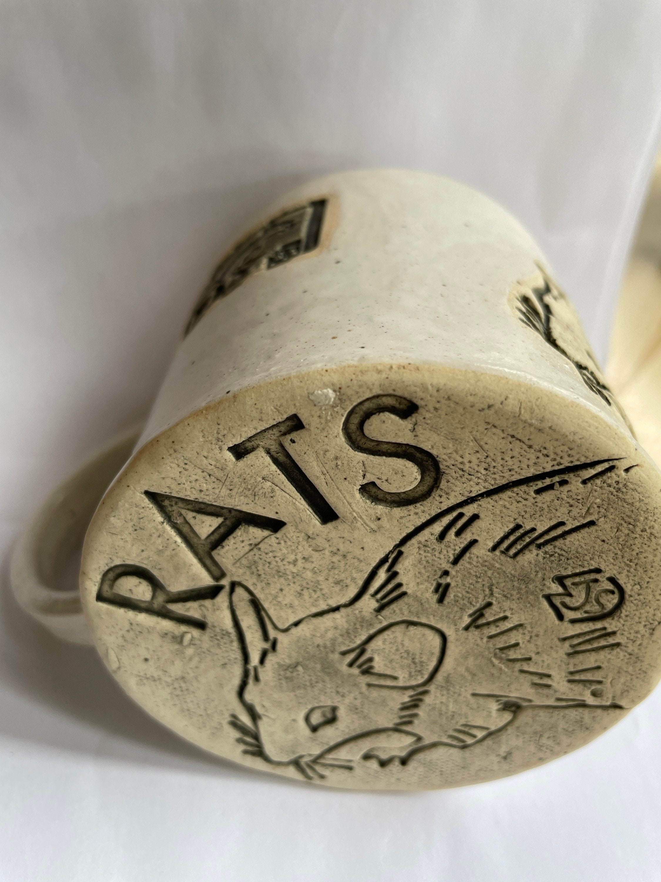 One Rat Rat Block Rat Mug handmade Rat Art Pottery Mug - Etsy