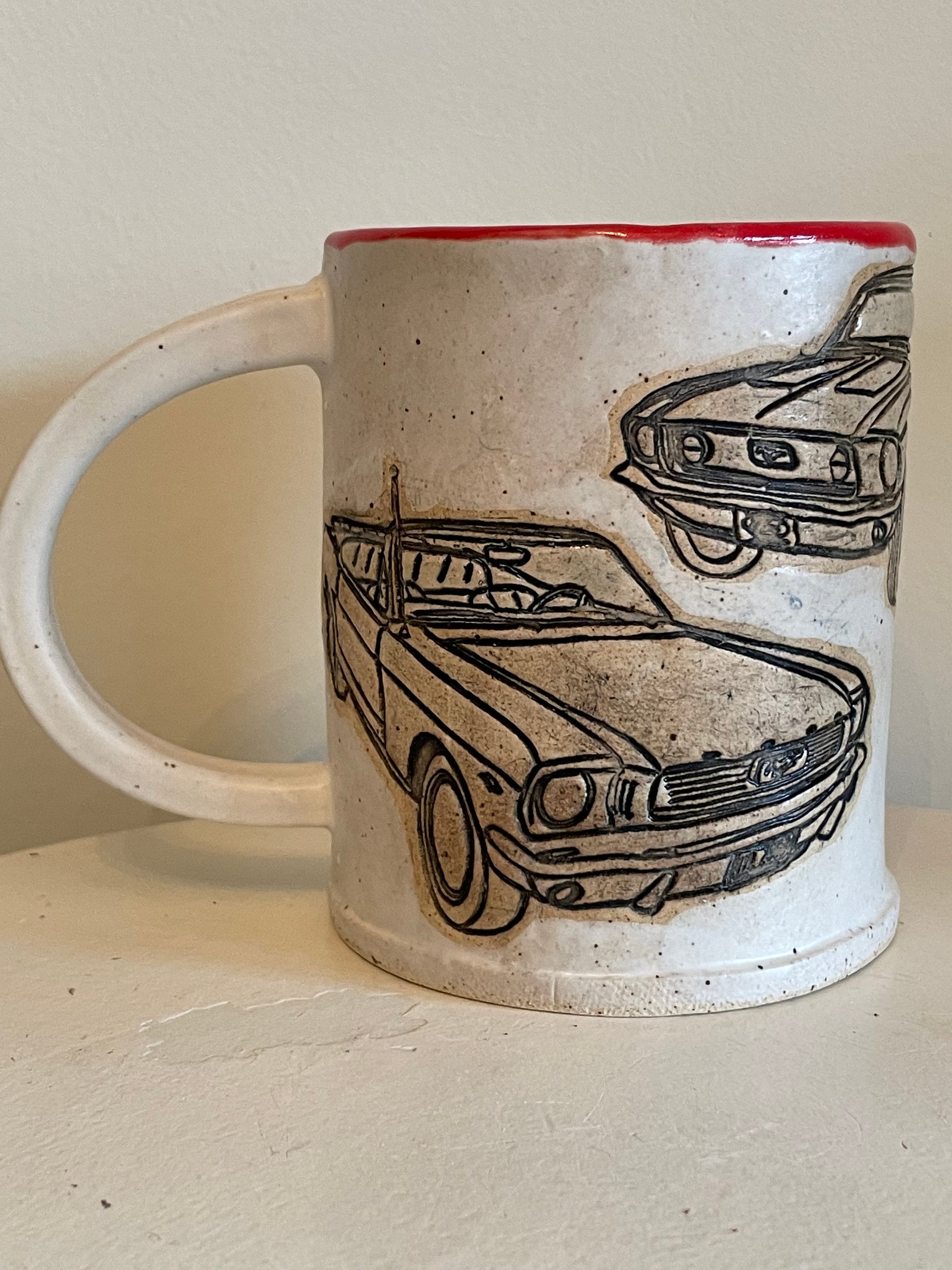 Vintage Ford Mustang Mug Ford Mustang Handmade Art for - Etsy