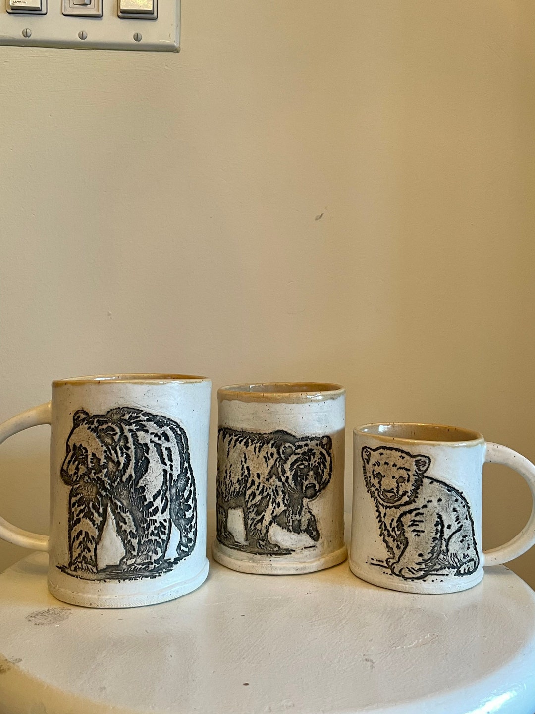 Three Bears Mug Set-handmade Children’s Fairy Tale Art Pottery Mug ...