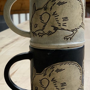 Rat Mug Set- Handmade Rat Art Pottery Mug - Etsy