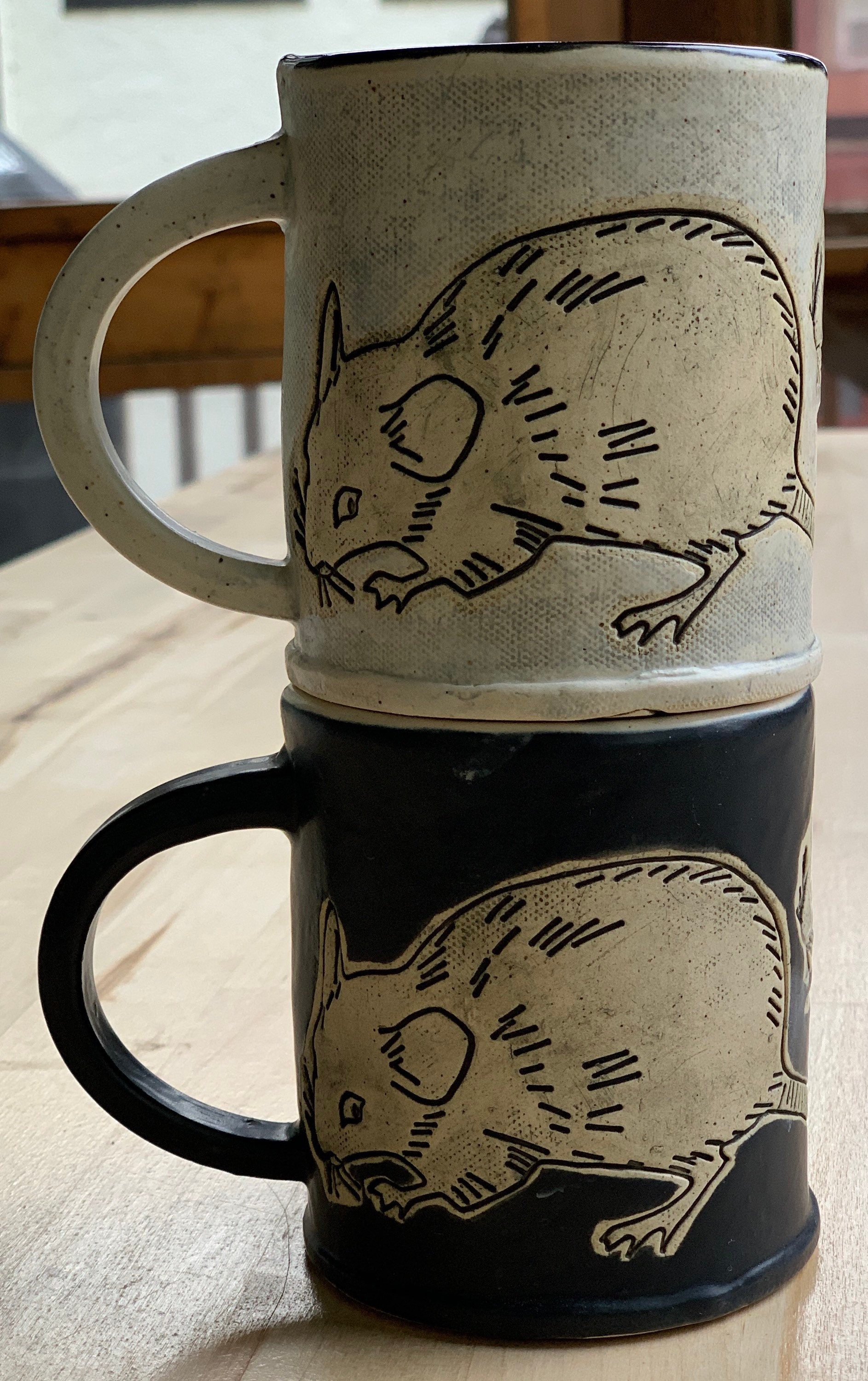 Rat Mug Set- Handmade Rat Art Pottery Mug - Etsy