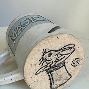 Magic Mug-handmade Pottery Magic Art- Rabbit Out of a Hat Magic Wand ...