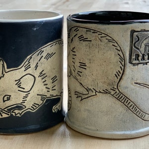 Rat Mug Set- Handmade Rat Art Pottery Mug - Etsy