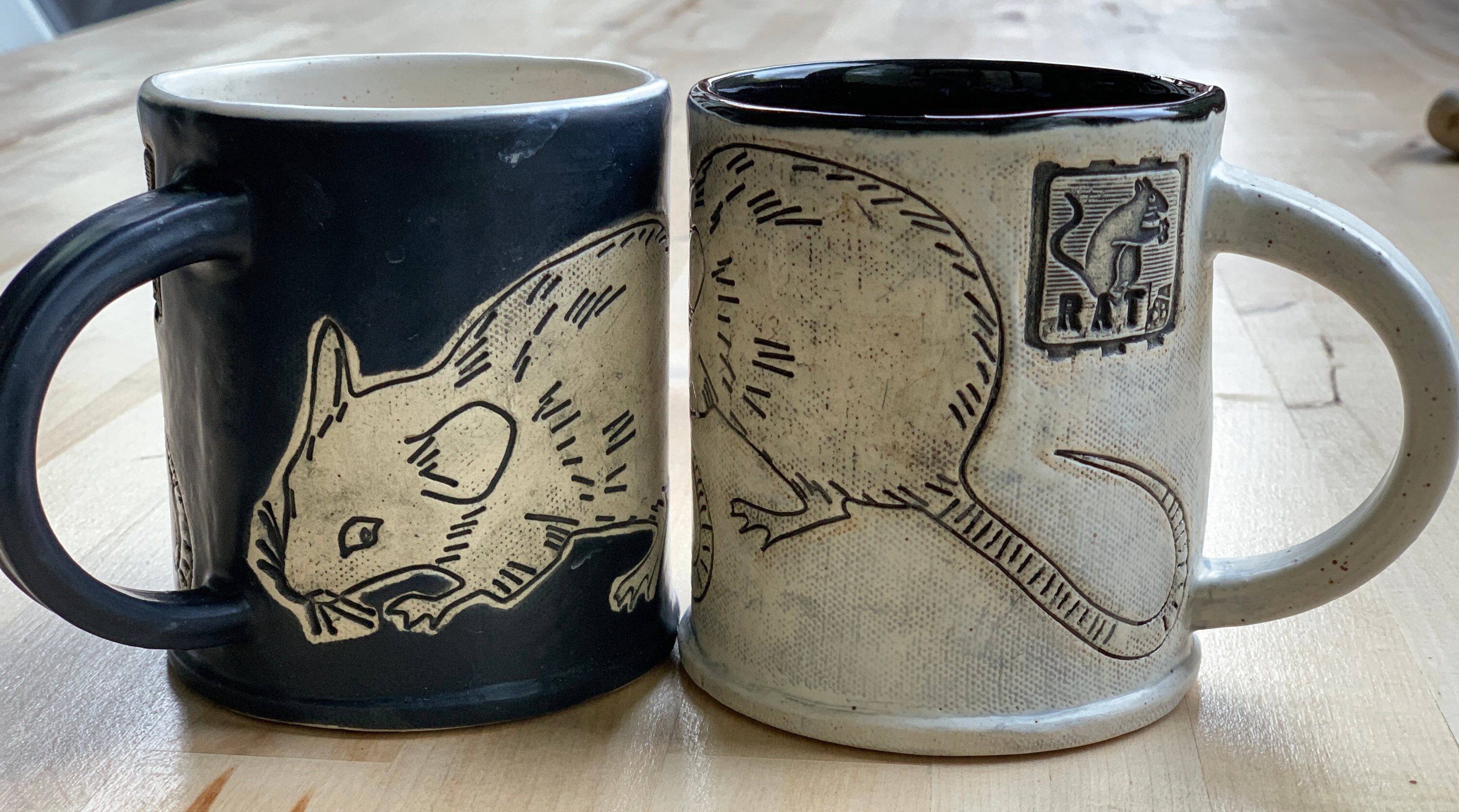 Rat Mug Set- Handmade Rat Art Pottery Mug - Etsy
