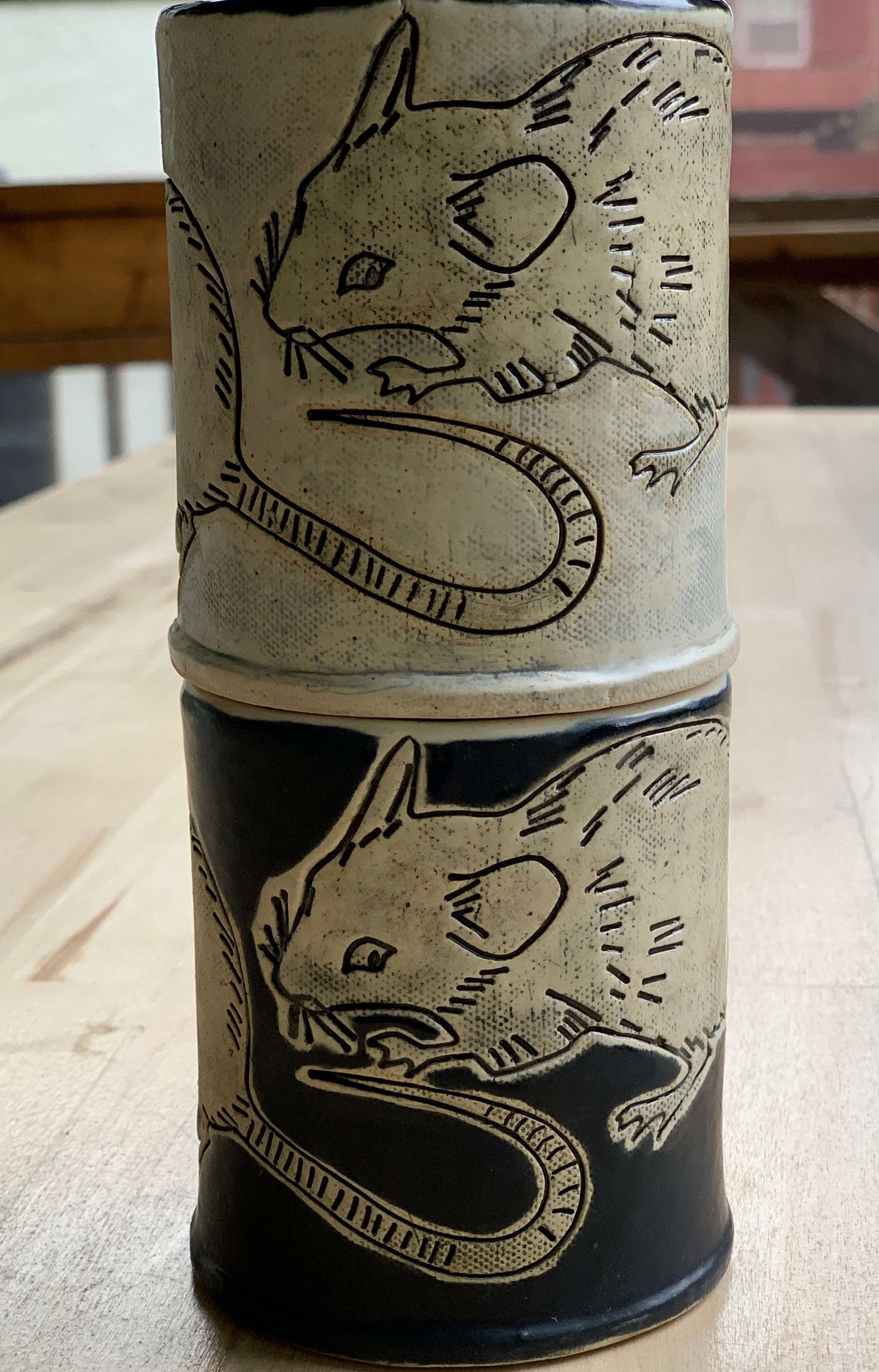 Rat Mug Set- Handmade Rat Art Pottery Mug - Etsy