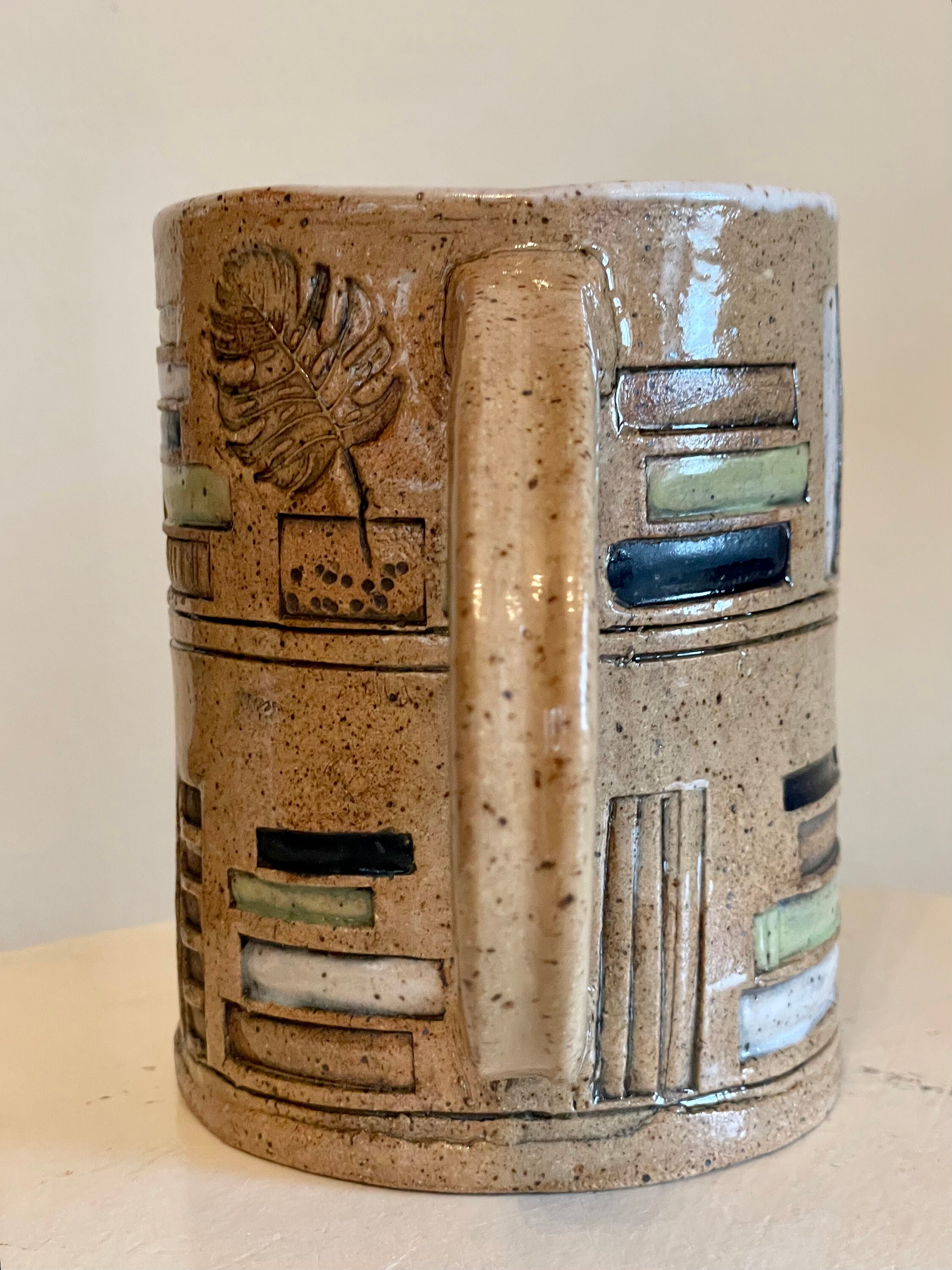 Book Lover's Bookshelf Mug Handmade Book Lover's Art - Etsy