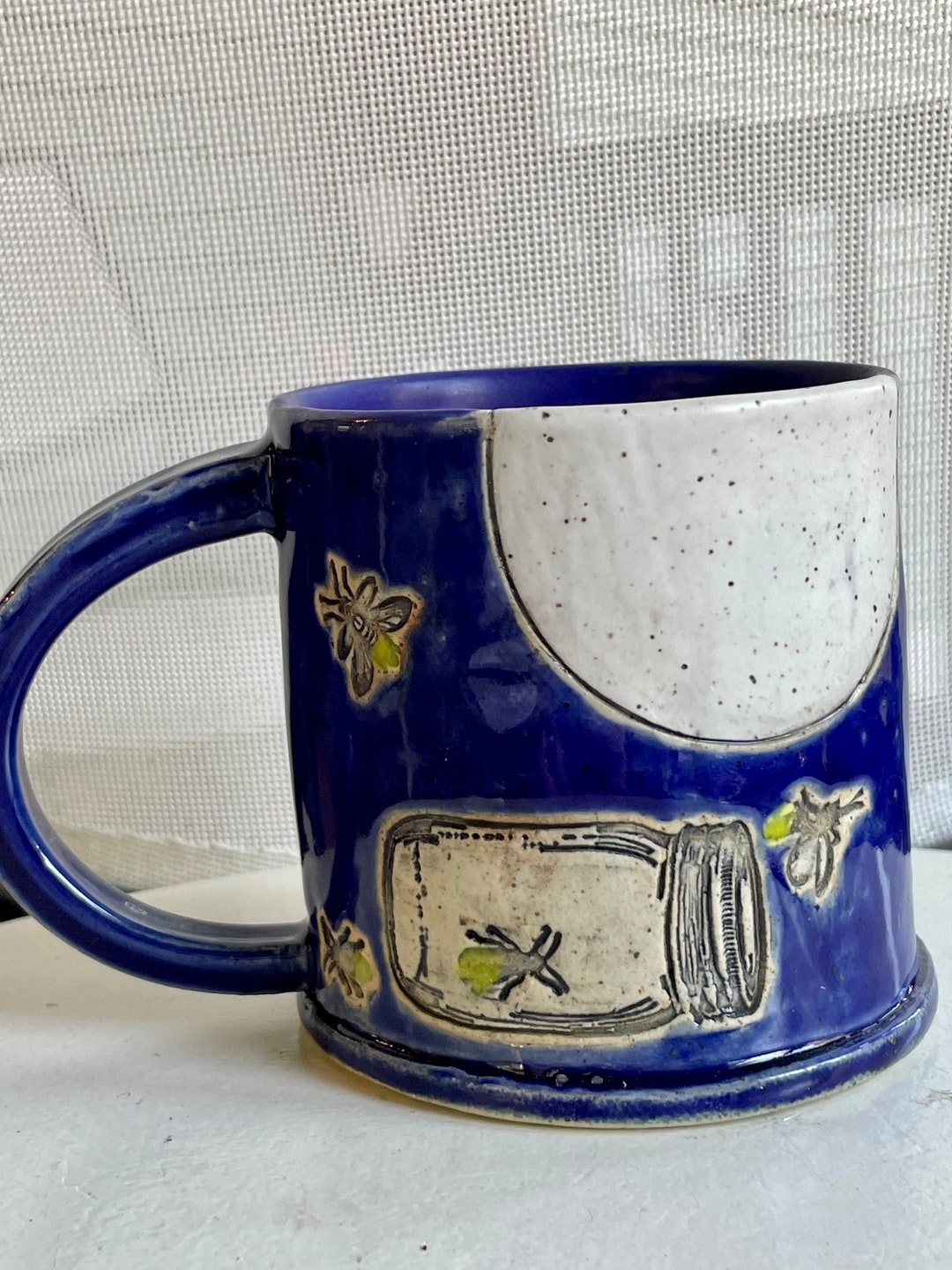 Firefly Mug 13 Oz Handmade Pottery Firefly Art - Lightening Bug Summer ...