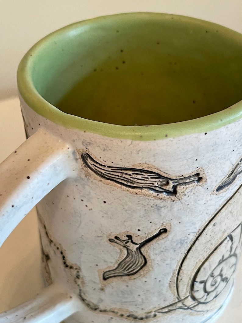 Slug Mug- Handmade Slug and Snail Art Pottery Mug - Etsy