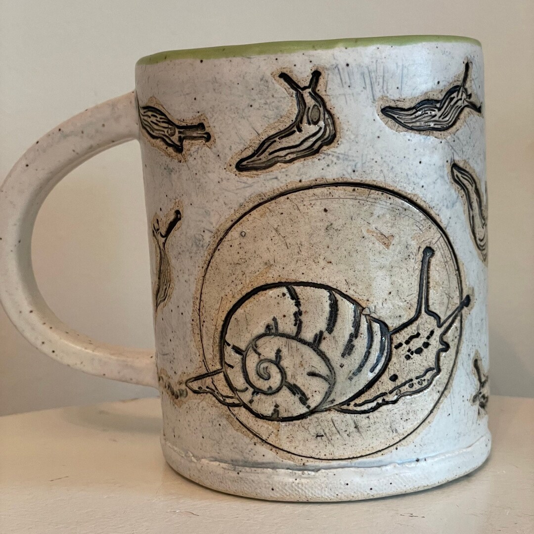 Slug Mug- Handmade Slug and Snail Art Pottery Mug - Etsy
