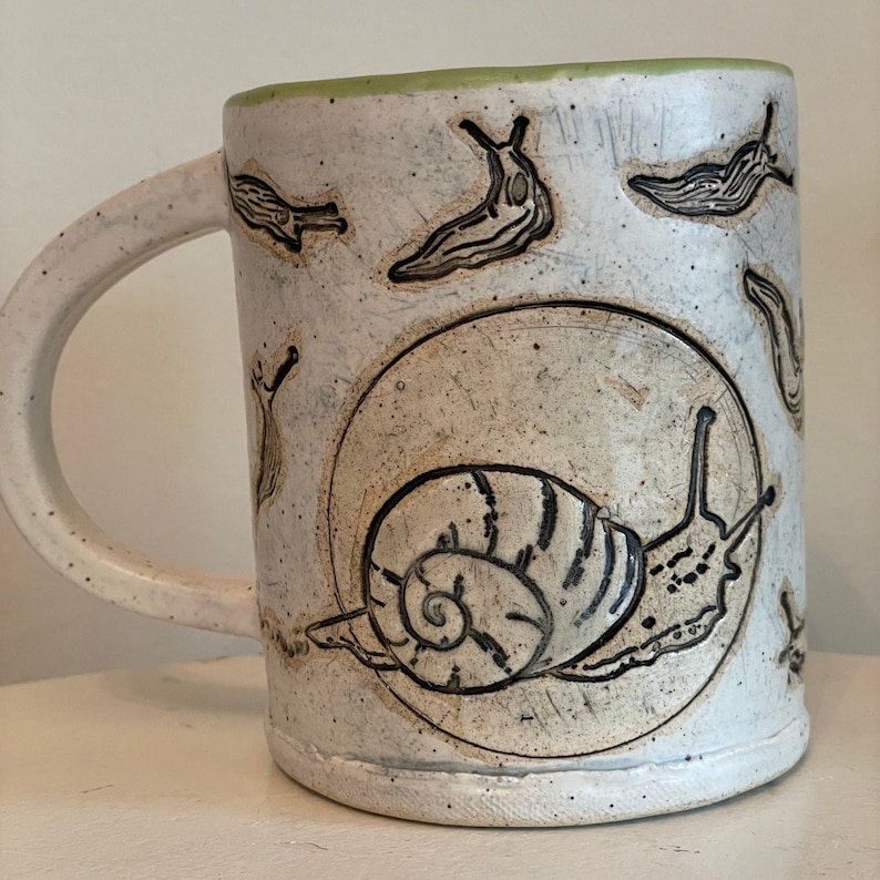 Slug Mug- Handmade Slug and Snail Art Pottery Mug - Etsy