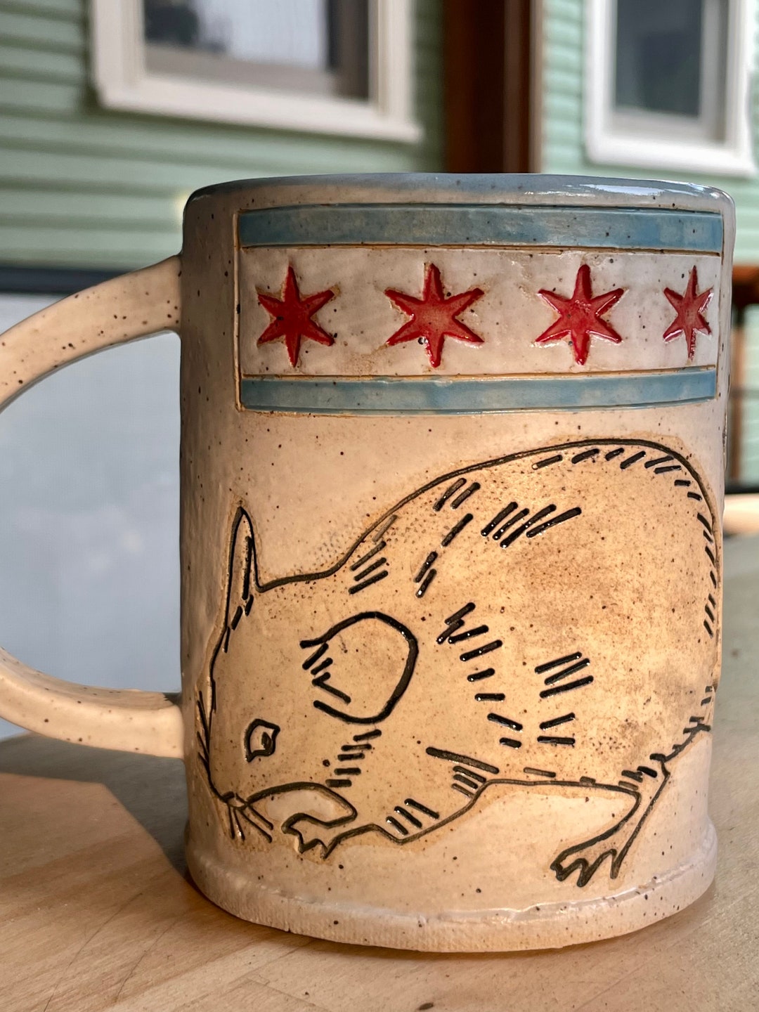 Chicago Rats Mug- Handmade Chicago Pottery, Quintessential Chicago ...