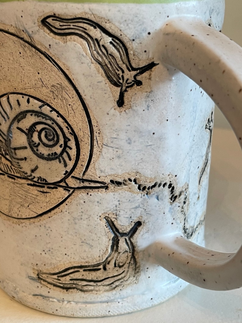 Slug Mug Handmade Slug and Snail Art Pottery - Etsy