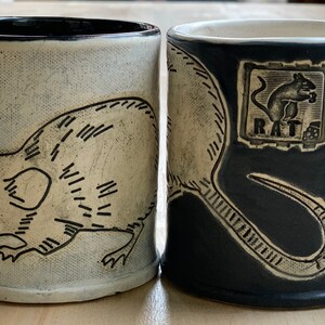 Rat Mug Set- Handmade Rat Art Pottery Mug - Etsy