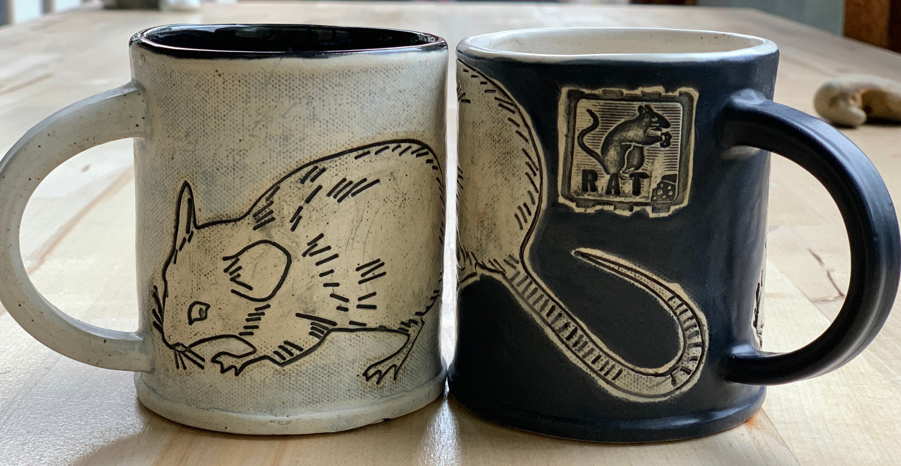 Rat Mug Set- Handmade Rat Art Pottery Mug - Etsy