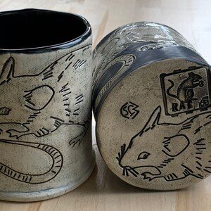 Rat Mug Set- Handmade Rat Art Pottery Mug - Etsy