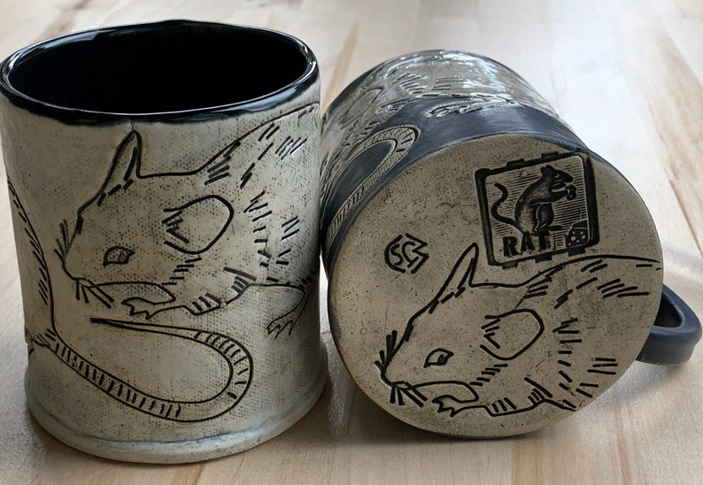 Rat Mug Set- Handmade Rat Art Pottery Mug - Etsy