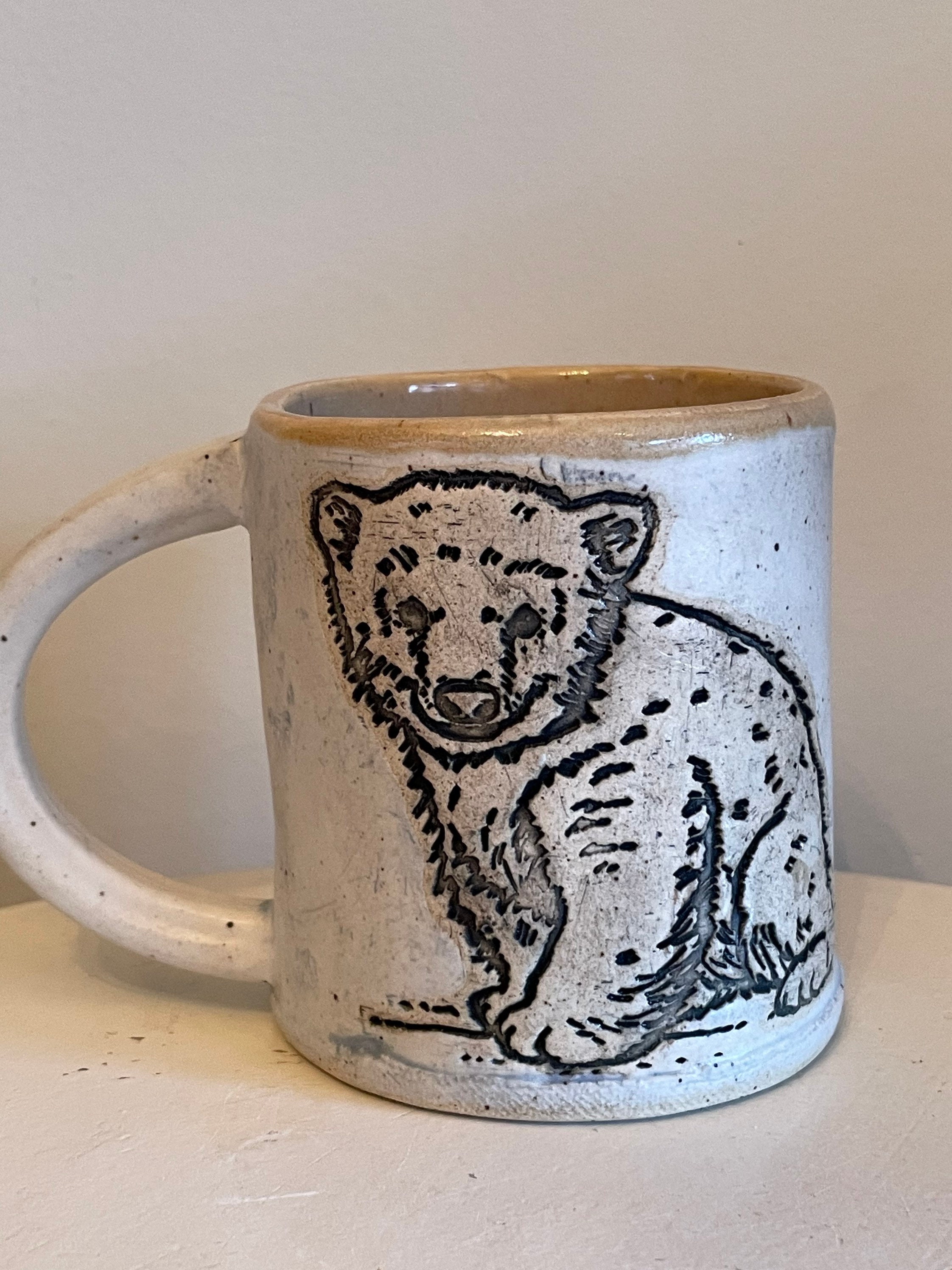 Baby Bear Mug Handmade Bear Art Pottery Mug - Etsy