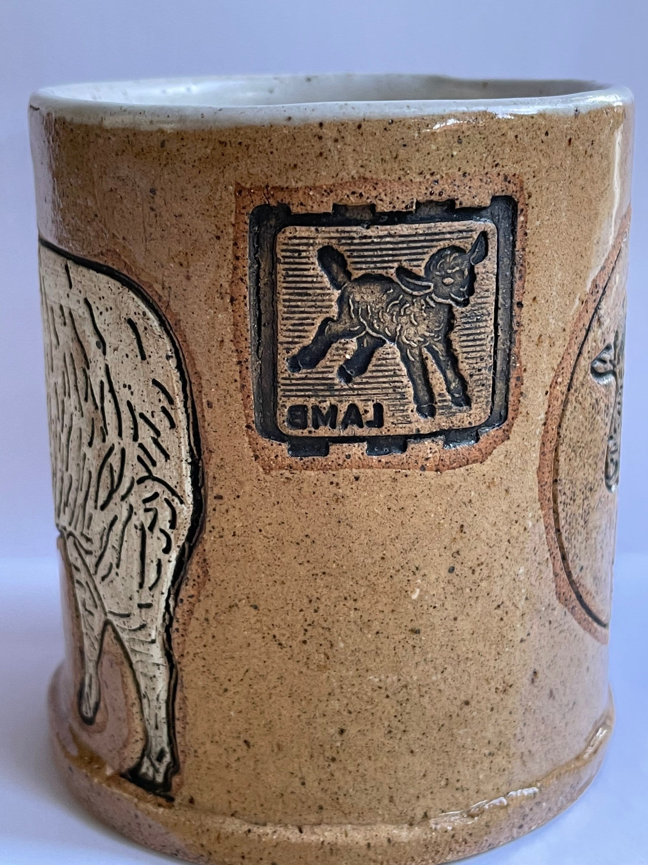 Black Sheep/white Sheep Lamb Stamp Mug Set handmade Pottery | Etsy