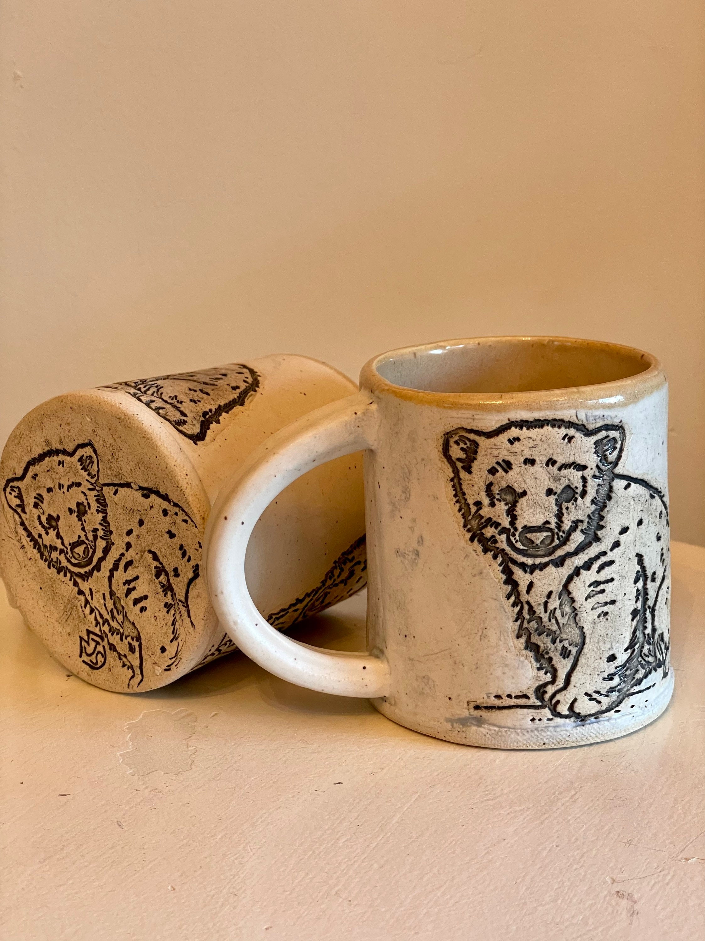 Baby Bear Mug Handmade Bear Art Pottery Mug - Etsy