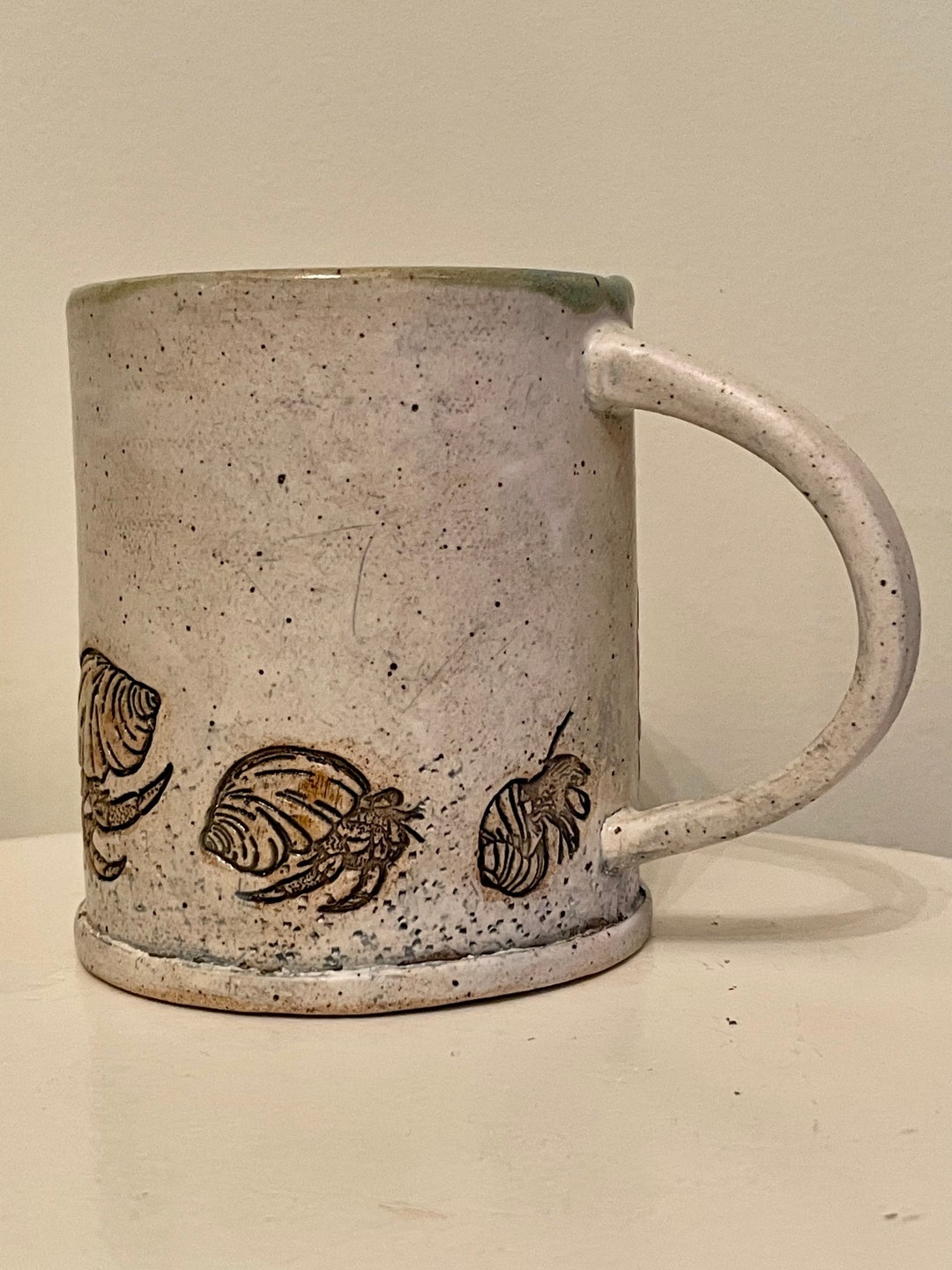 Hermit Crab Mug- Handmade Hermit Crab Art Pottery Mug, Seashell Mug - Etsy