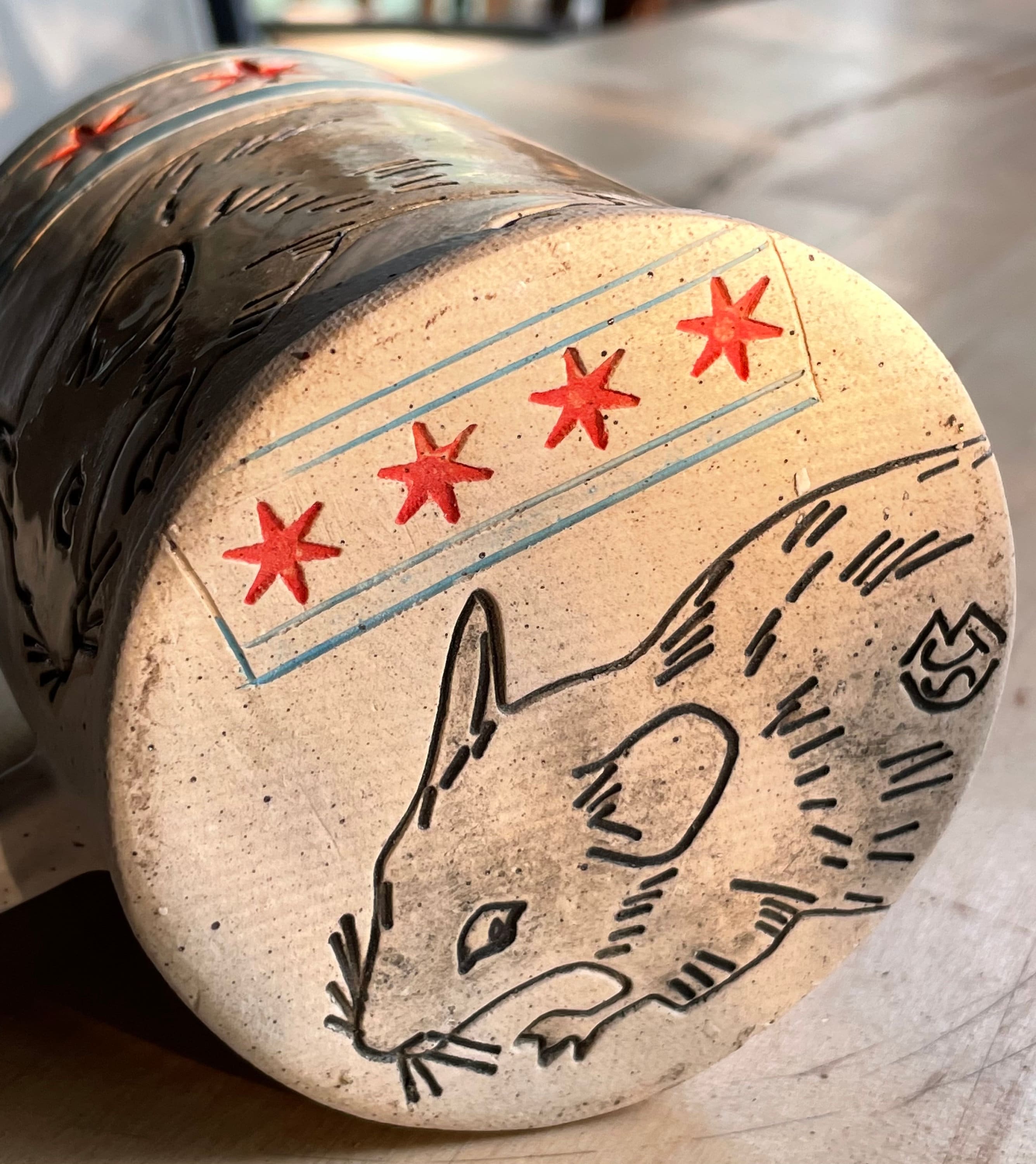 Chicago Rats Mug- Handmade Chicago Pottery, Quintessential Chicago ...