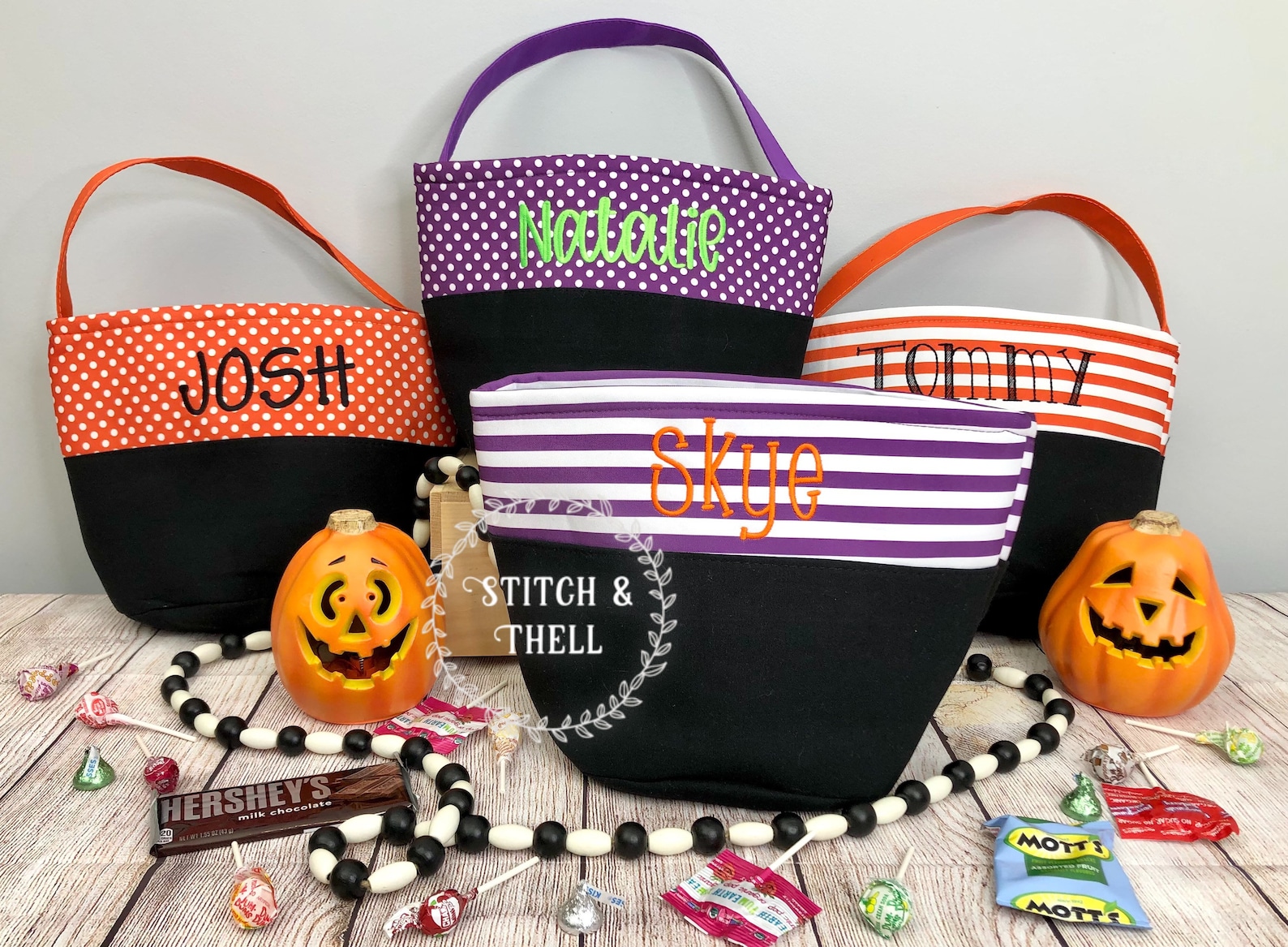 Personalized HALLOWEEN Trick or Treat Bag, Personalized Trick-or-treat ...