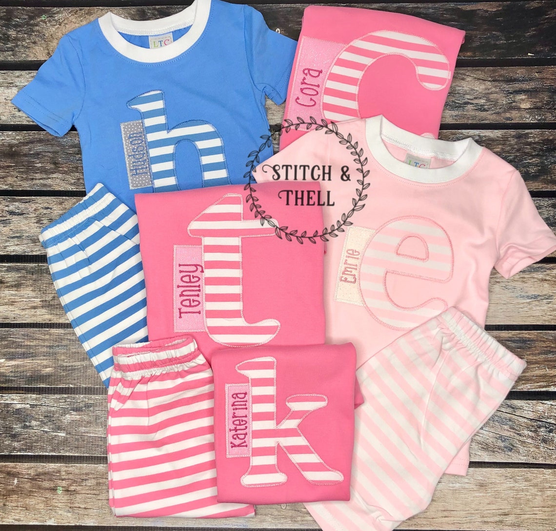 Personalized Kids Pajamas, Kids Monogram Pajamas, Kids Name Pajamas ...