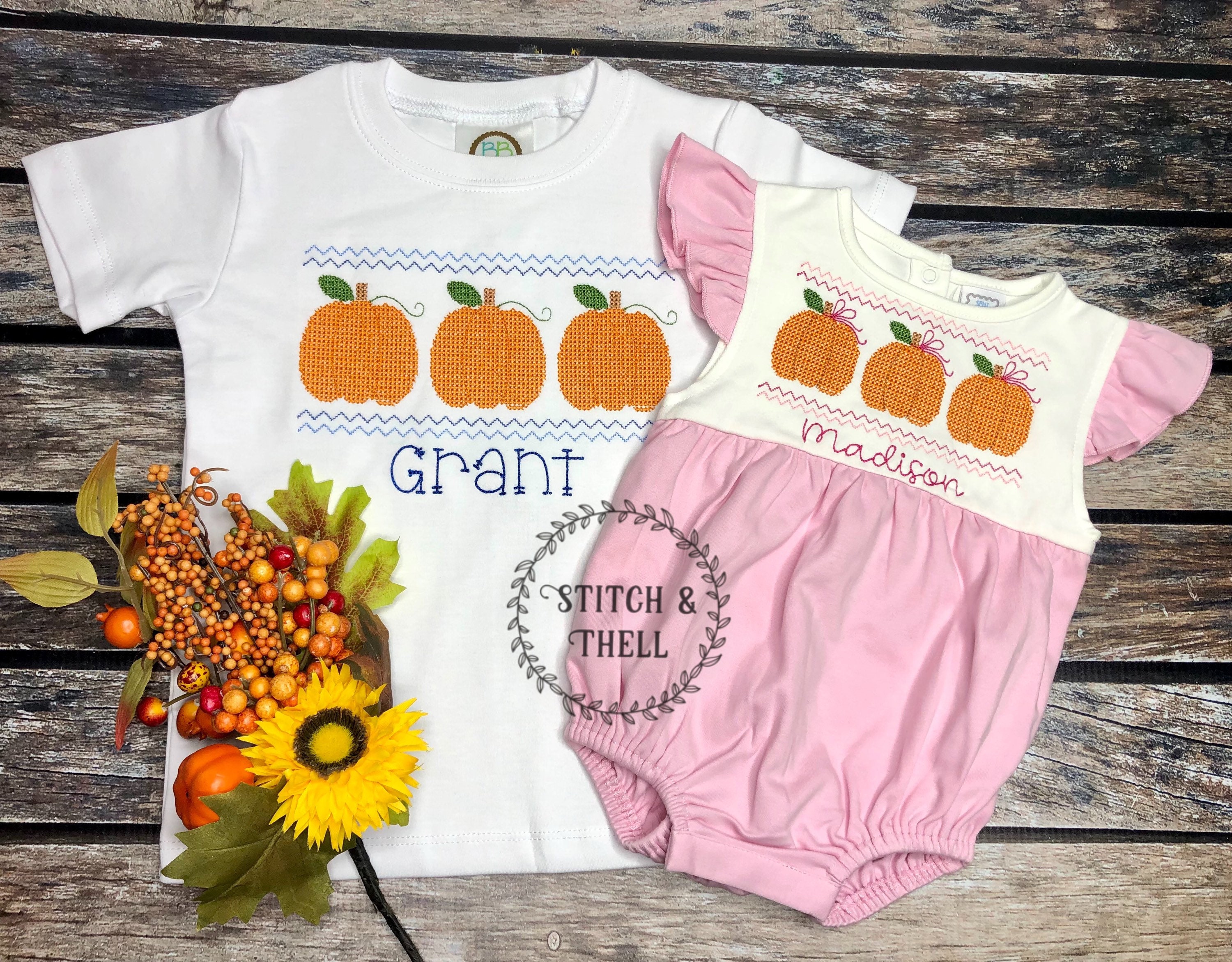 Smocked Fall Pumpkin Bubble Romper Baby Smocked Bubble - Etsy