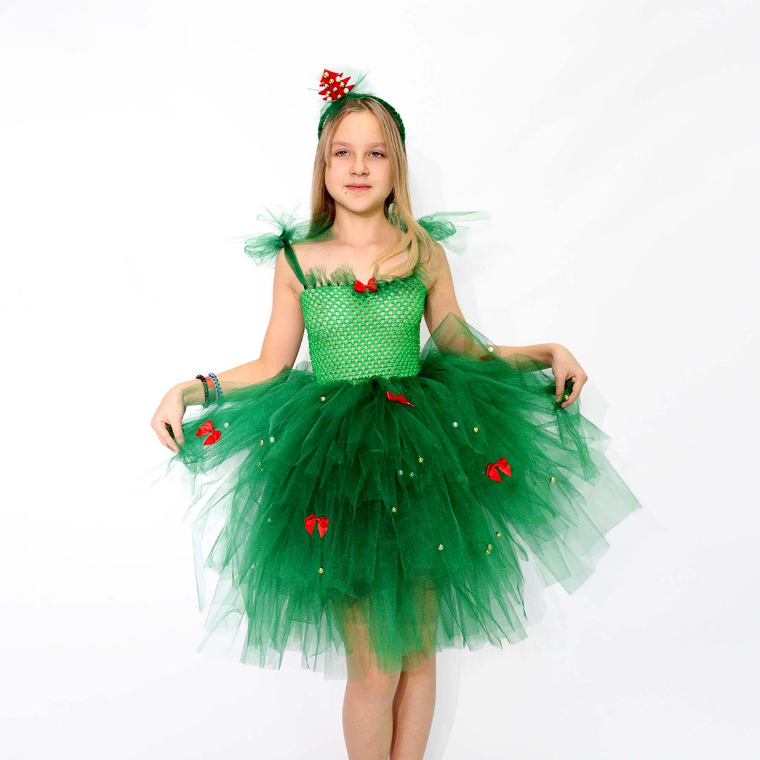 Christmas Tree Tutu Dress: Handmade Holiday Cosplay Costume - Etsy UK