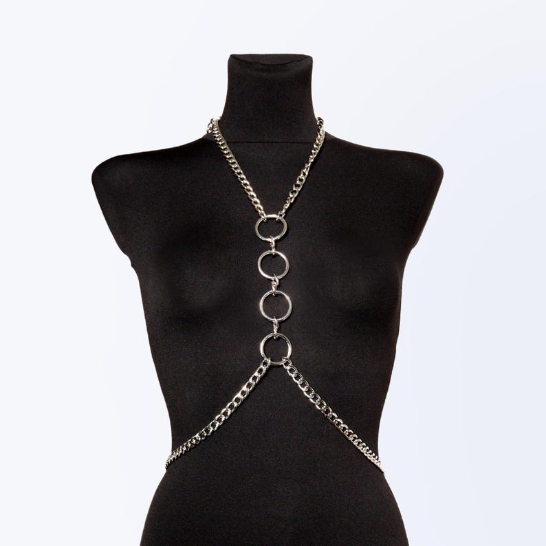 Metal Body Chain Harness: Rave Festival Accessories - Etsy