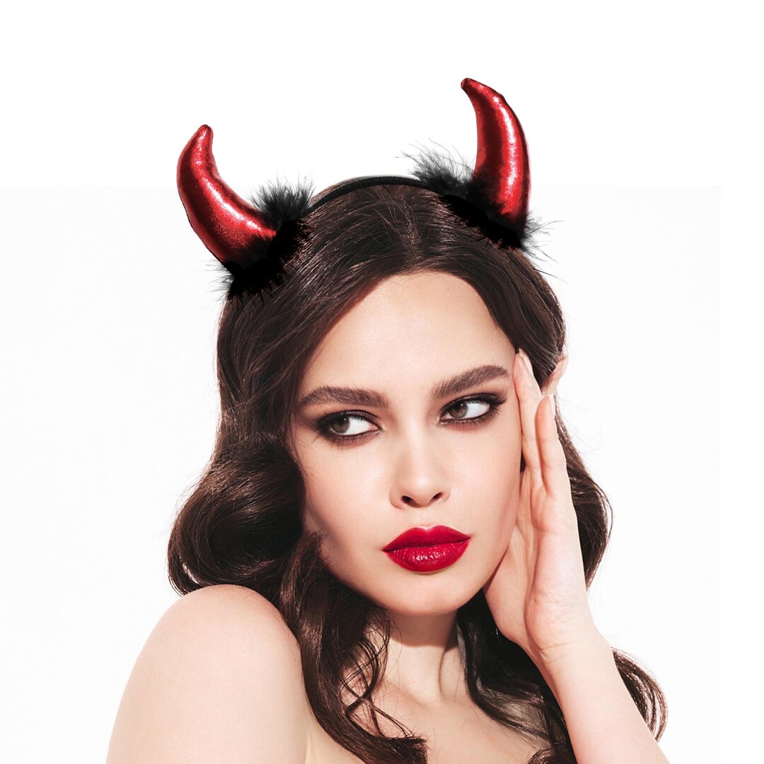 Devil Horns Headband (choose Color) - Etsy