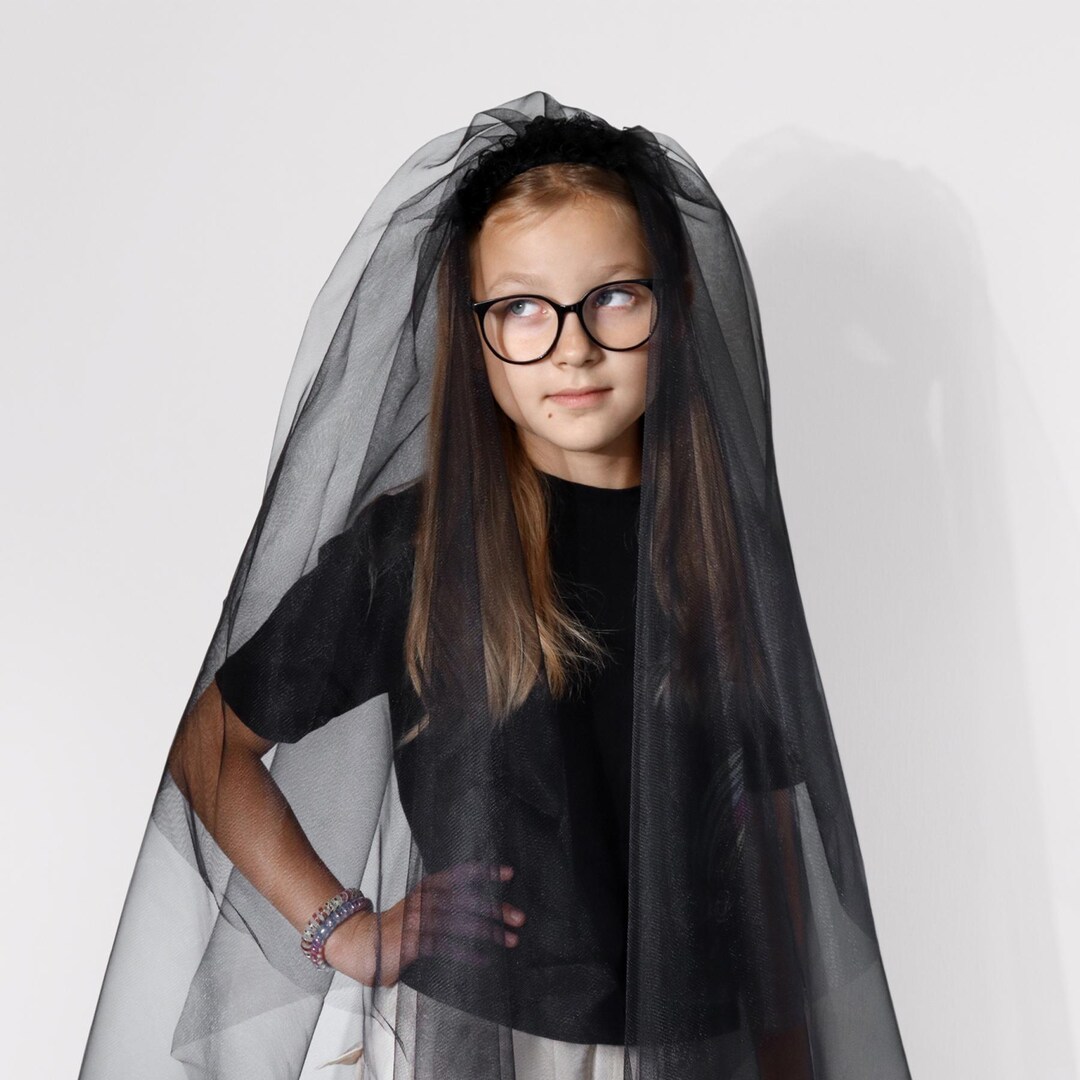 Kids Halloween Veil, Kids Witch Headband, Kids Witch Veil, Halloween ...