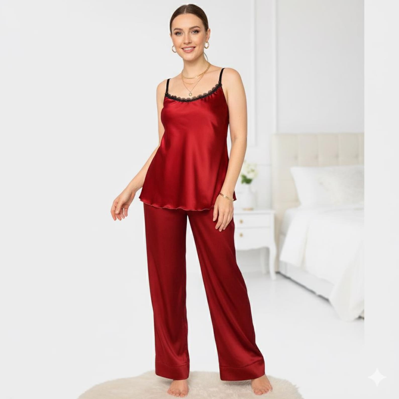 Silk Pajama Set – Women’s Sleepwear, Soft Silk Nightwear - Etsy