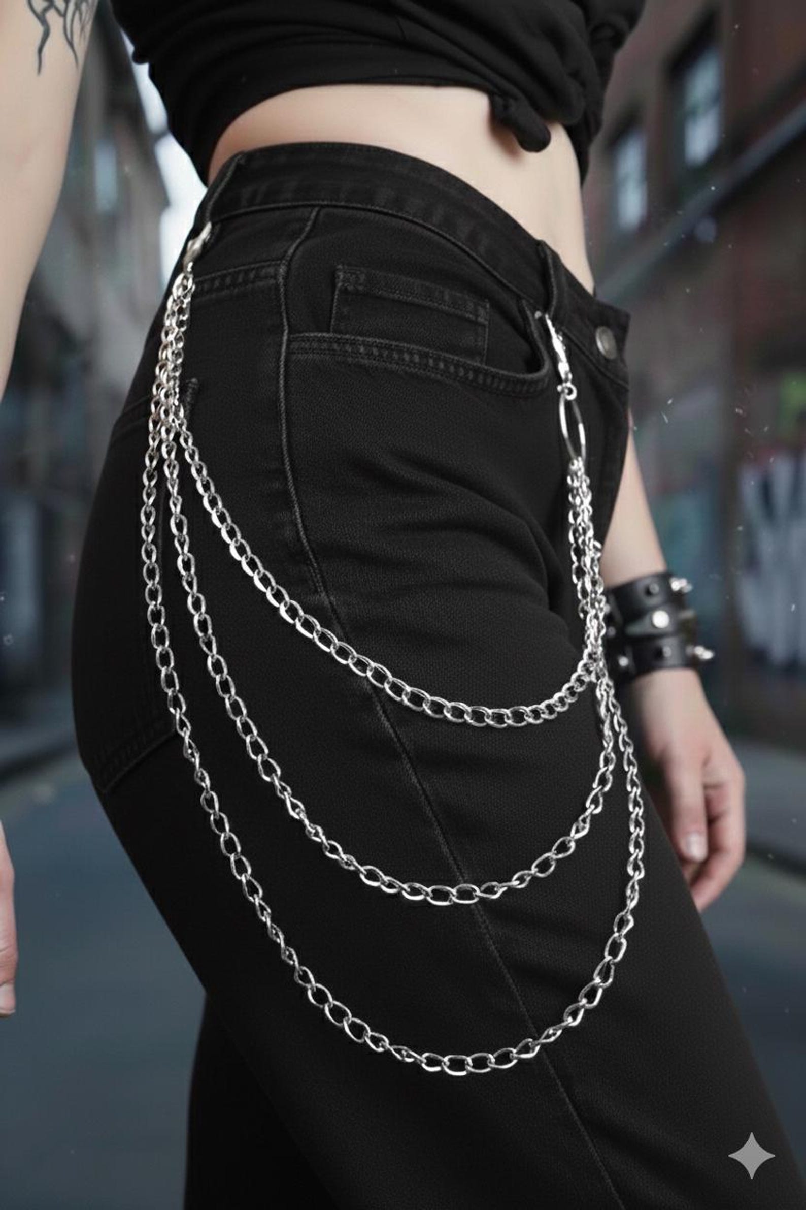 Pants Chain, Double Belt Chain for Jeans, Layered Goth Punk Jewelry - Etsy