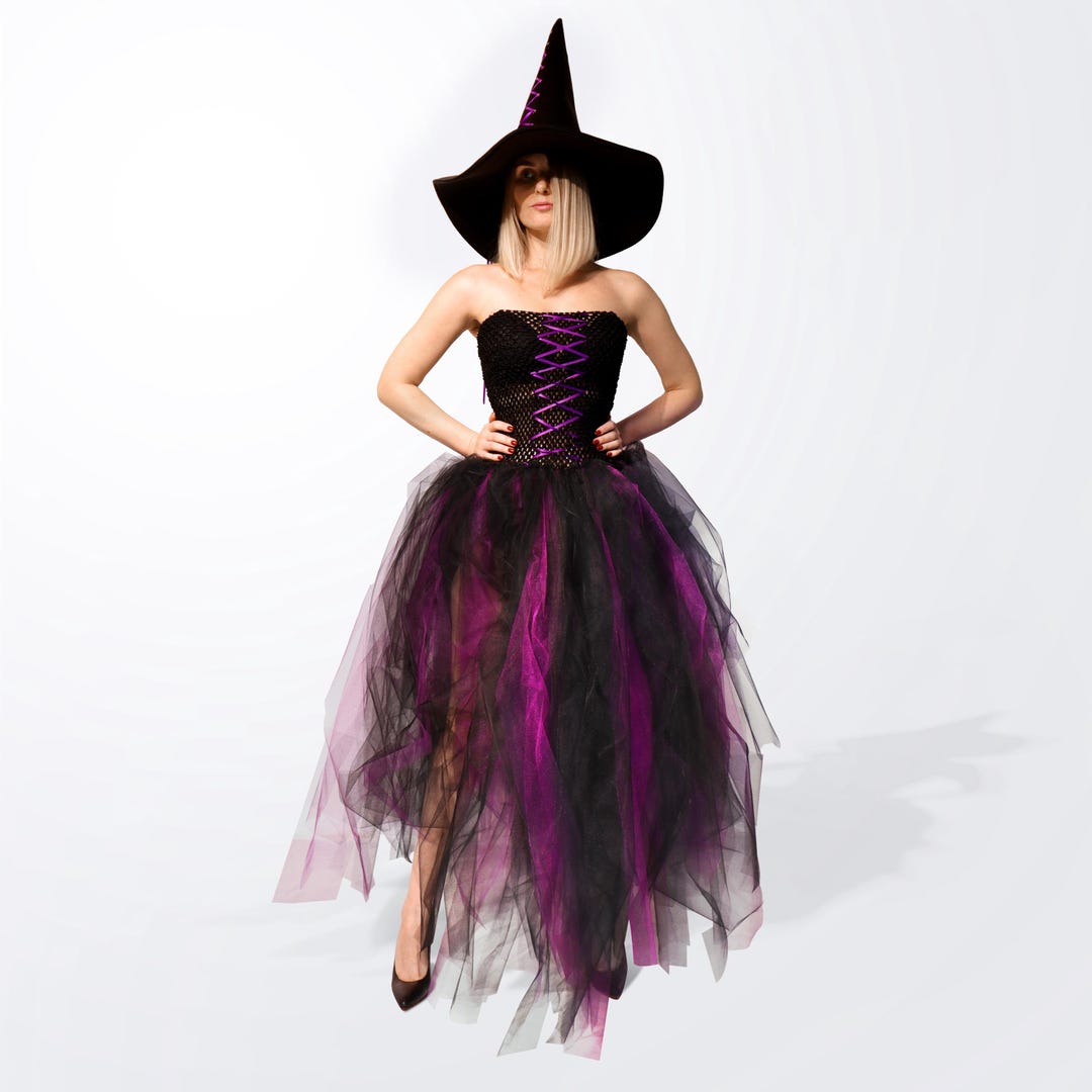 Witch Dress, Witch Halloween Costume, Halloween Tulle Dress, Adult ...