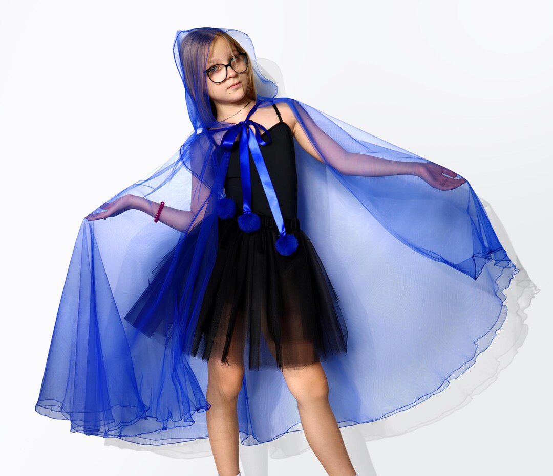 Elven Wizard Cloak | Enchanted Blue Cape for Cosplay & Costume Events ...