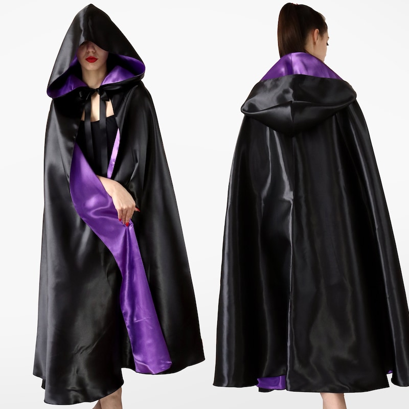 Black Hooded Cloak - Etsy