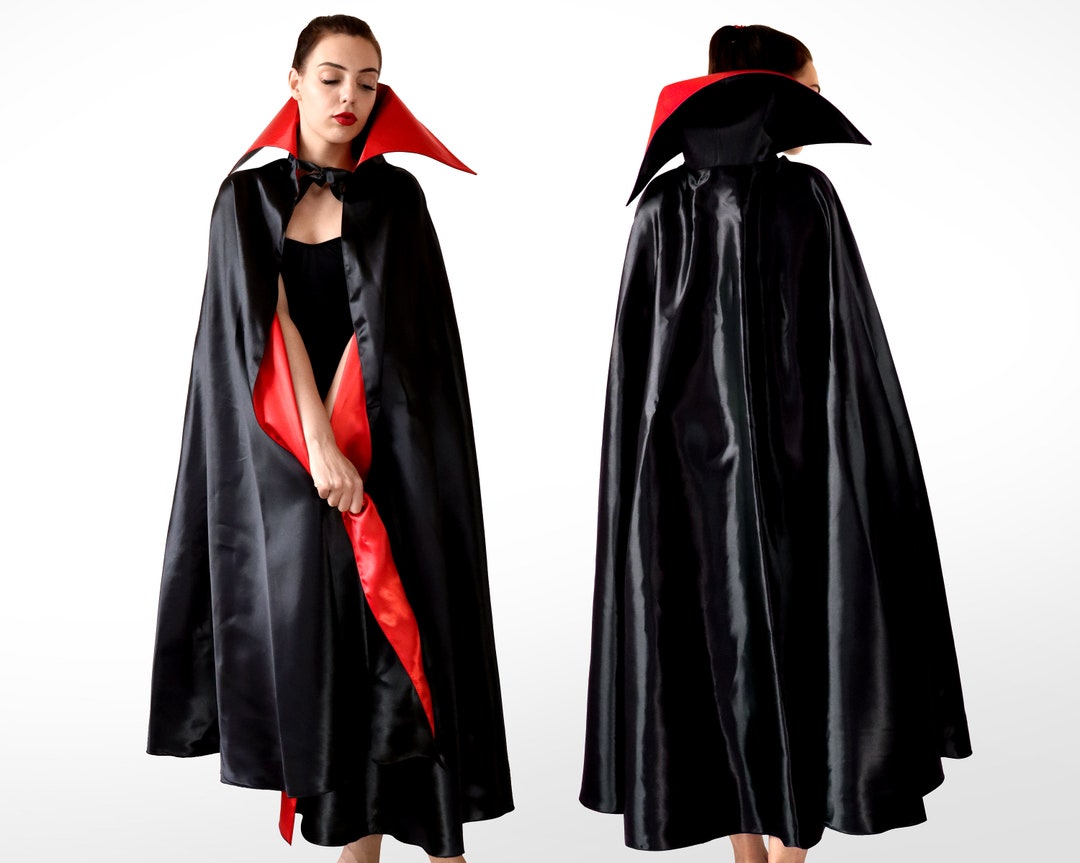Dracula Cloak, Vampire Cloak, Halloween Long Cape, Fantasy Cloak ...